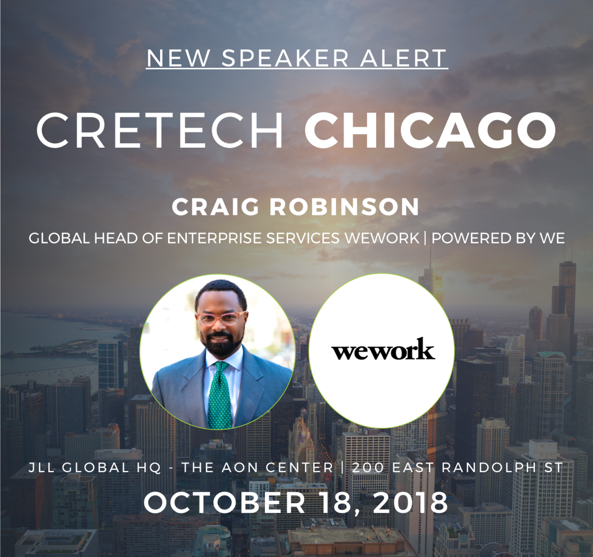 Craig Robinson of WeWork to Speak at CREtech Chicago on Oct. 18 | CREtech